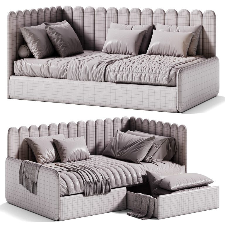 Corner bed Ari (392717) 3D model - Download 3D model Corner bed Ari ...