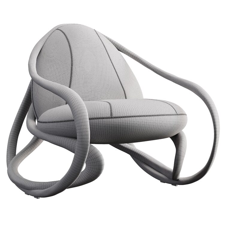 Move Rocking Armchair By Giorgetti (392790) 3D model - Download 3D ...