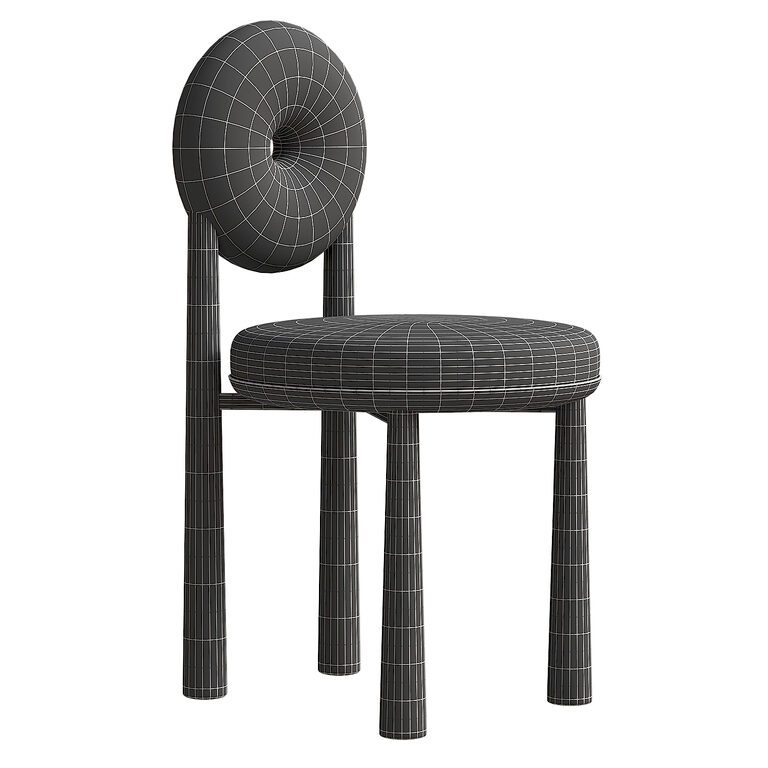 Baba Chair Black (393009) 3D model - Download 3D model Baba Chair Black ...