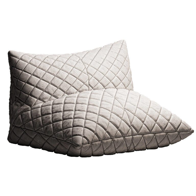 Danial Armless Bean Bag armchair (393047) 3D model - Download 3D model ...