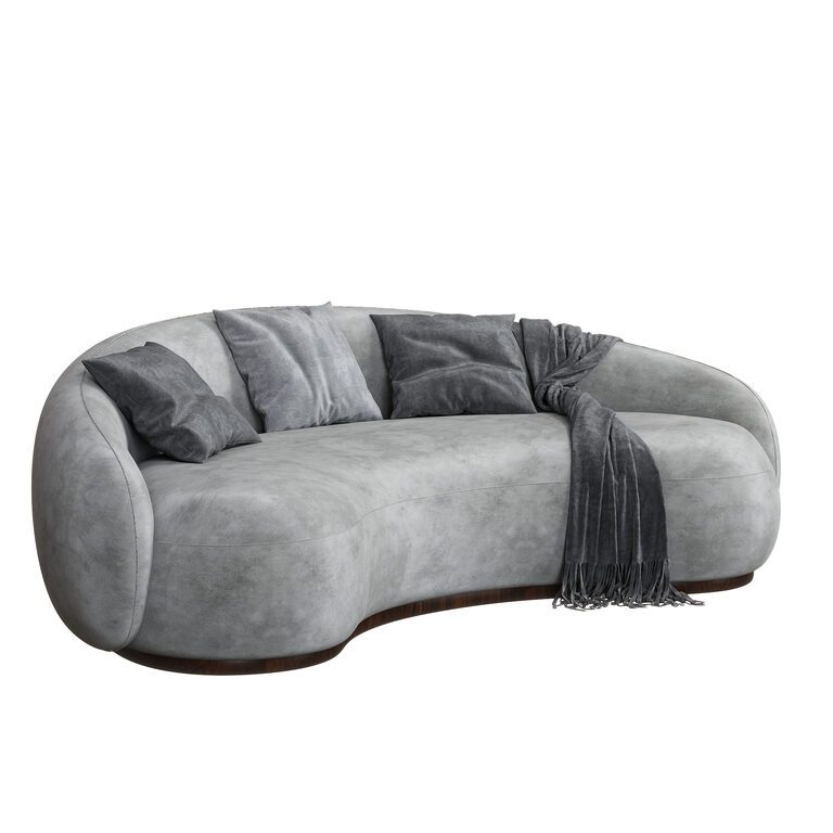 Curved Sofa (393331) 3D model - Download 3D model Curved Sofa (393331 ...