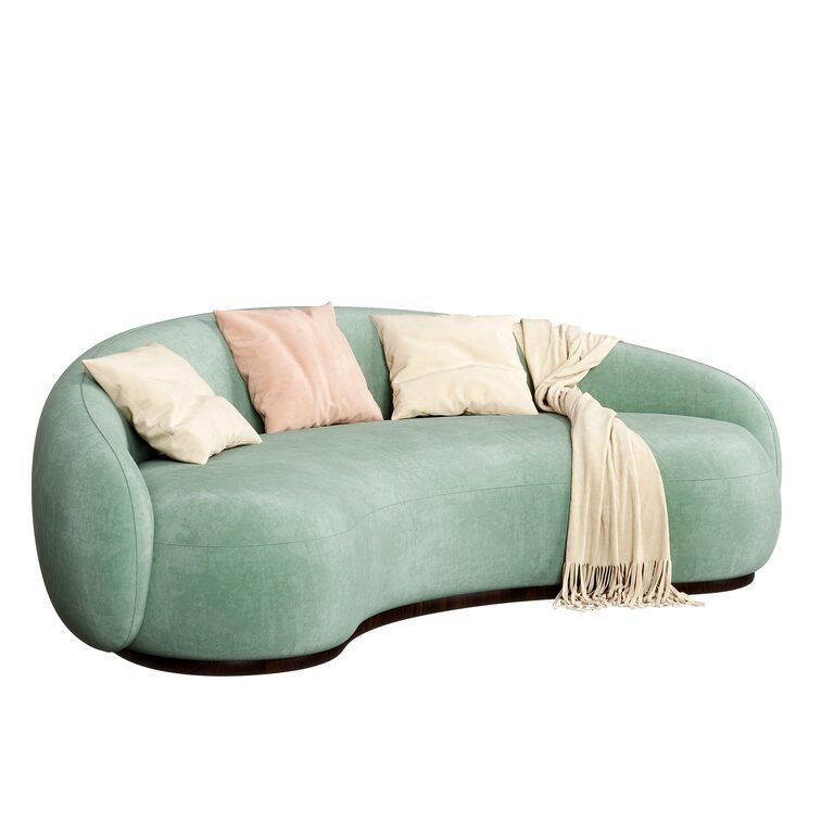 Curved Sofa (393331) 3D model - Download 3D model Curved Sofa (393331 ...