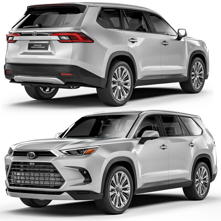 Toyota Grand Highlander 2024 car (393373) 3D model - Download 3D model ...