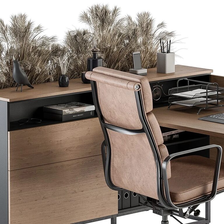 Office Furniture Manager Set (393440) 3D model - Download 3D model ...