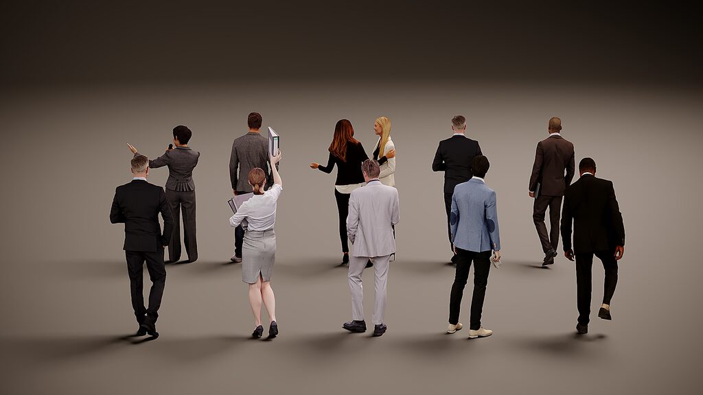 Collection of office workers 01 (393498) 3D model - Download 3D model ...