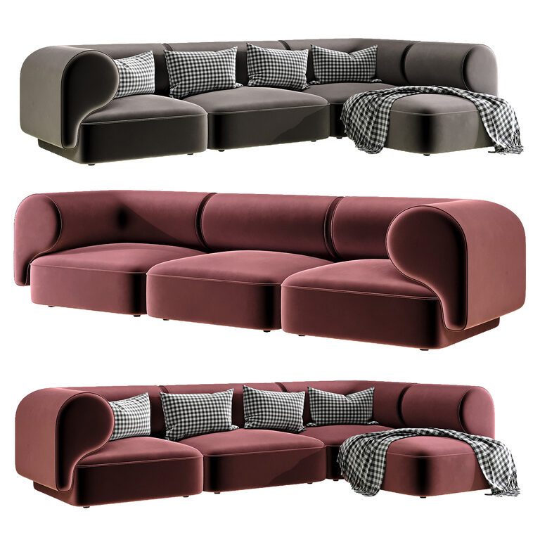 Natuzzi Italia Melody Sofa (393569) 3D model - Download 3D model ...