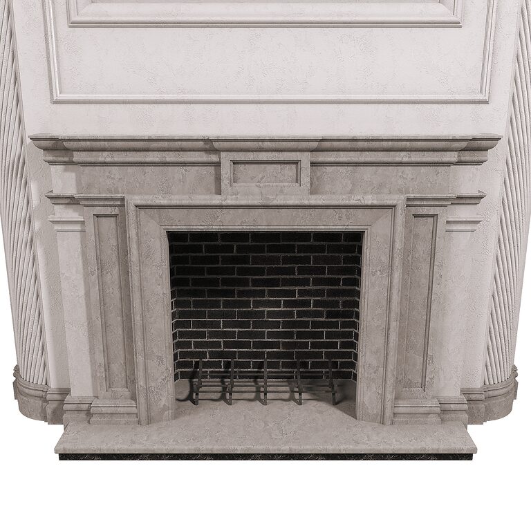 Fireplace classic (393630) 3D model - Download 3D model Fireplace ...