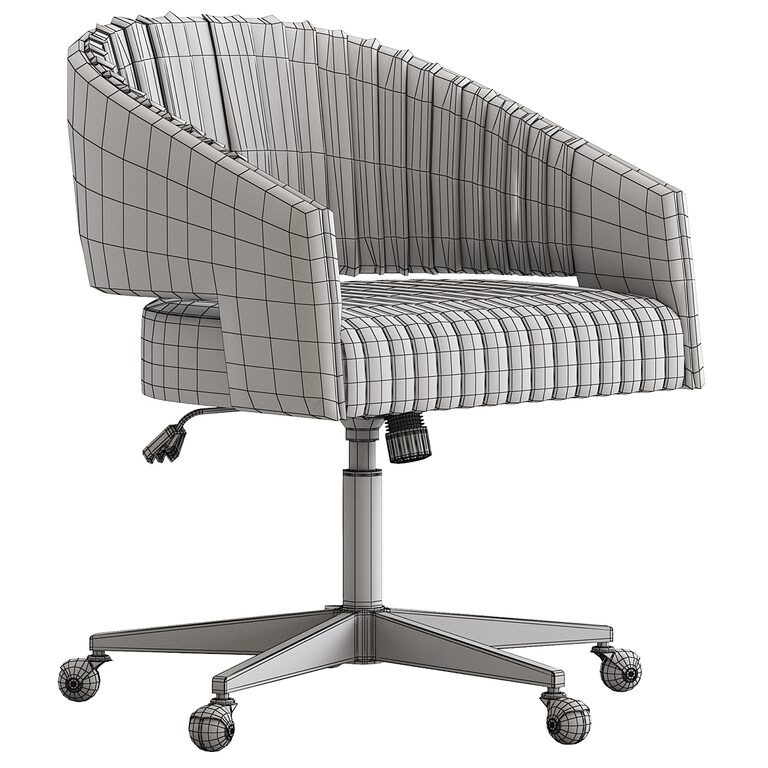 CB2 Channel Office Chair (393724) 3D model - Download 3D model CB2 ...