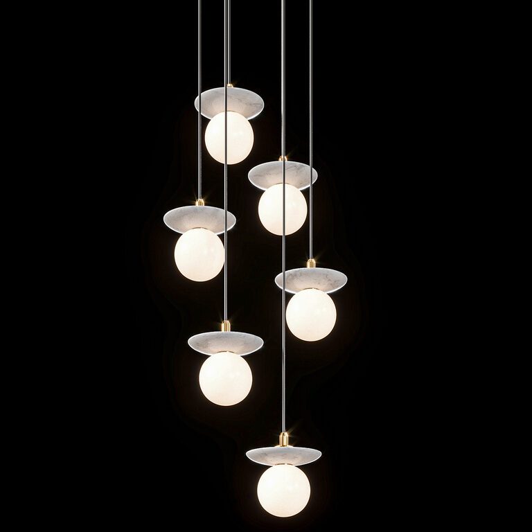 Orbit Stone 6lt Pendant Light (393851) 3D model - Download 3D model ...