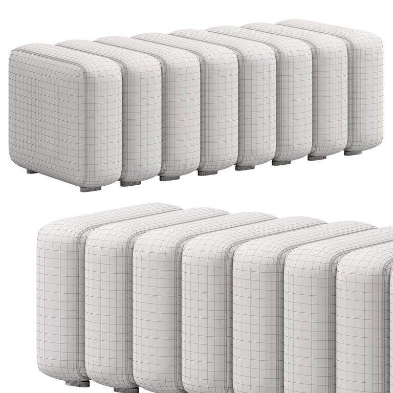 Poufs 3D models - Shape pouf: square | 3d-baza.com