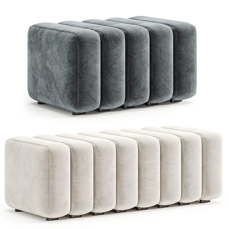 Poufs 3D models - Shape pouf: square | 3d-baza.com