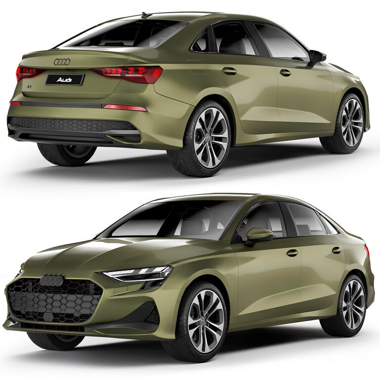 Audi A3 Sedan 2025 car (393879) 3D model - Download 3D model Audi A3 ...