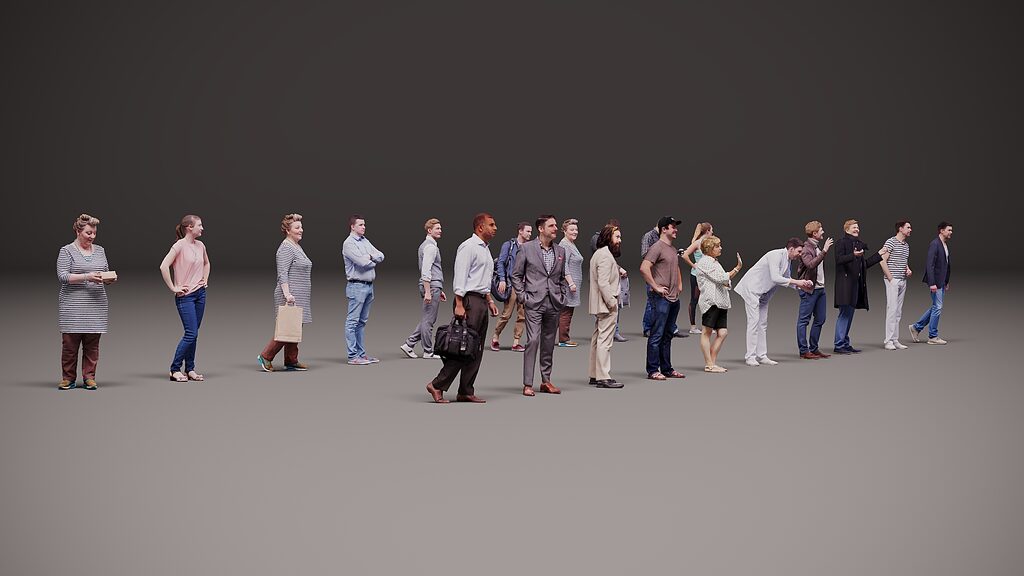 Collection of people x 20 (394013) 3D model - Download 3D model ...