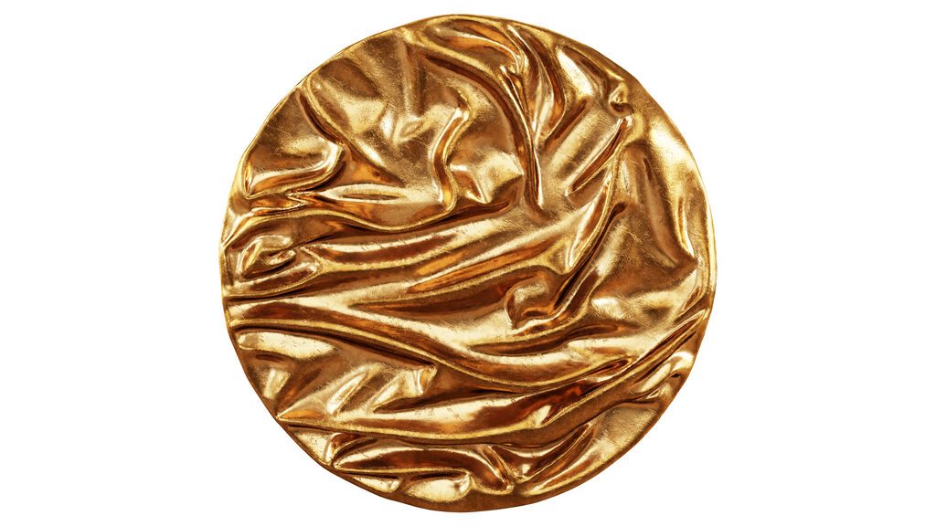 Decorative plaster round panel gold paint (394133) 3D model - Download ...