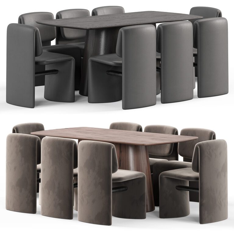 AVANT-GARDE chair AND MOUNT dining table (394195) 3D model - Download ...