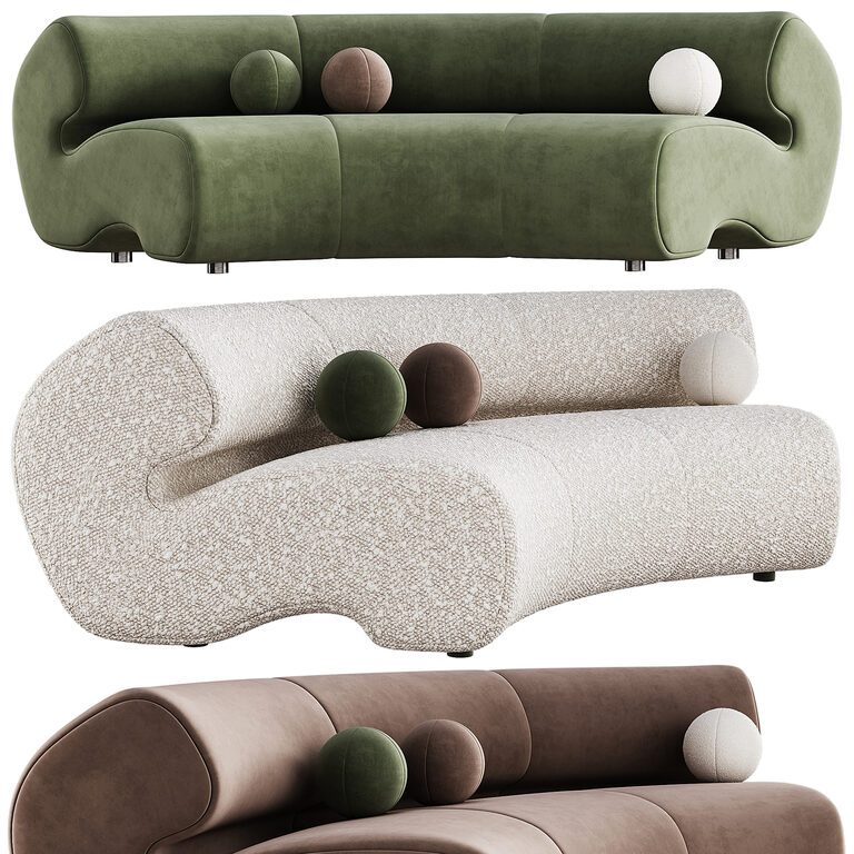 Moroso 245 Gruuve Sofa (394424) 3D model - Download 3D model Moroso 245 ...