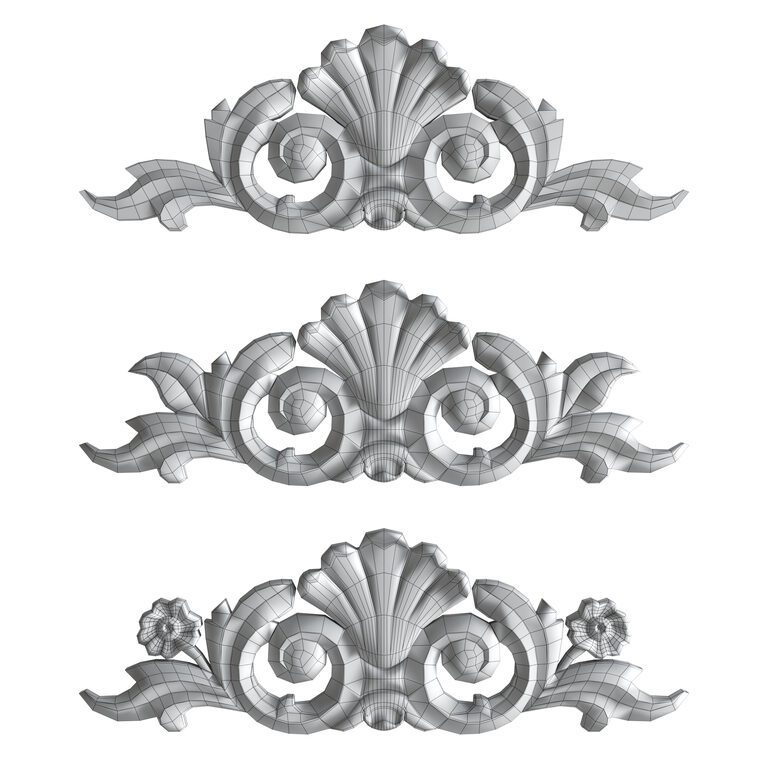 Carved Decorative Plaster 3D Models – Elegant Architectural Elements ...
