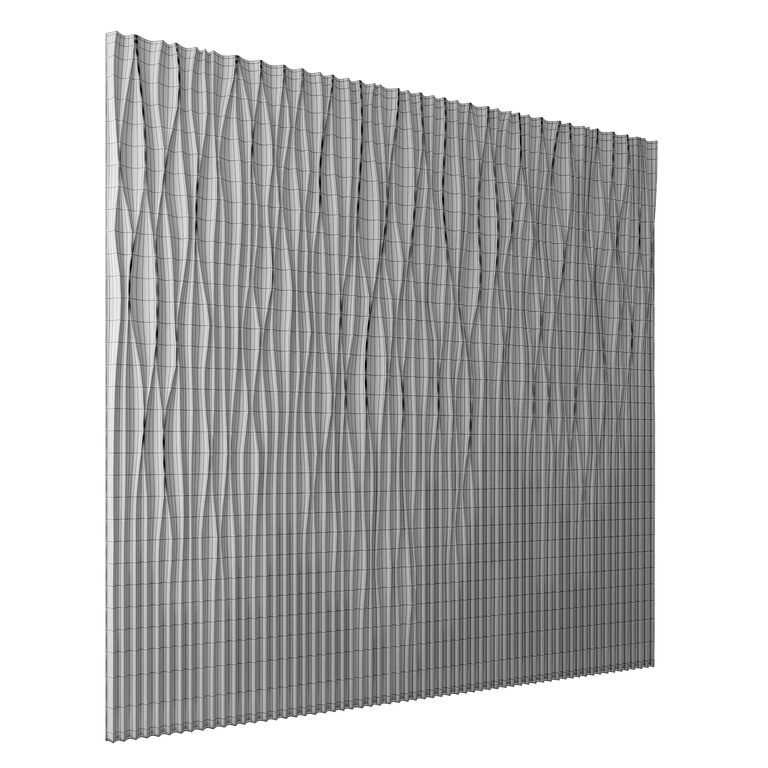 Wave decorative wall 02 (394622) 3D model - Download 3D model Wave ...