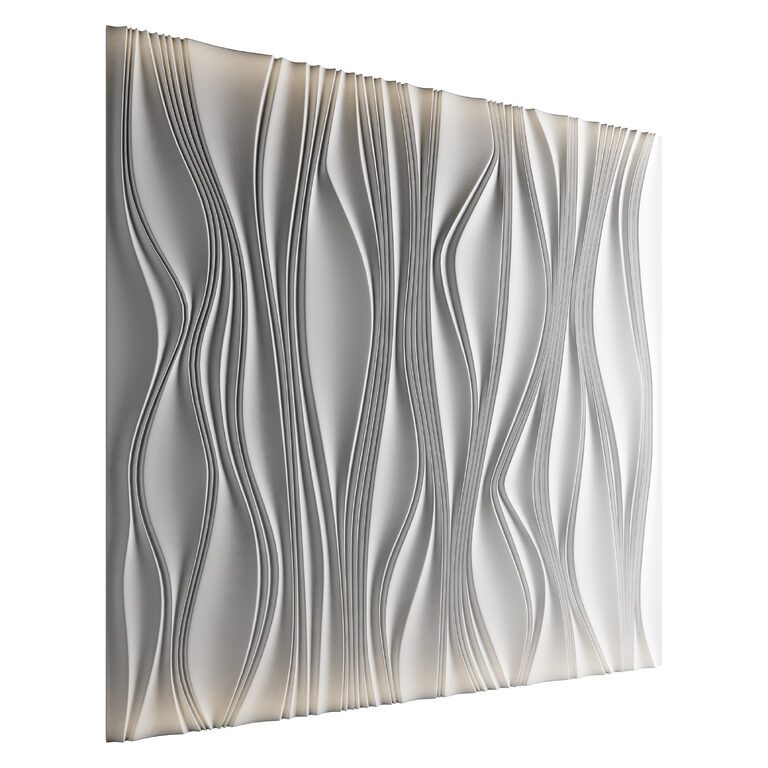Wave decorative wall 03 (394623) 3D model - Download 3D model Wave ...