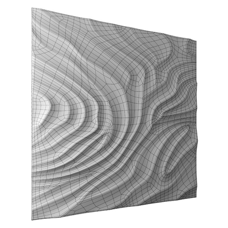 Wave decorative wall 06 (394640) 3D model - Download 3D model Wave ...