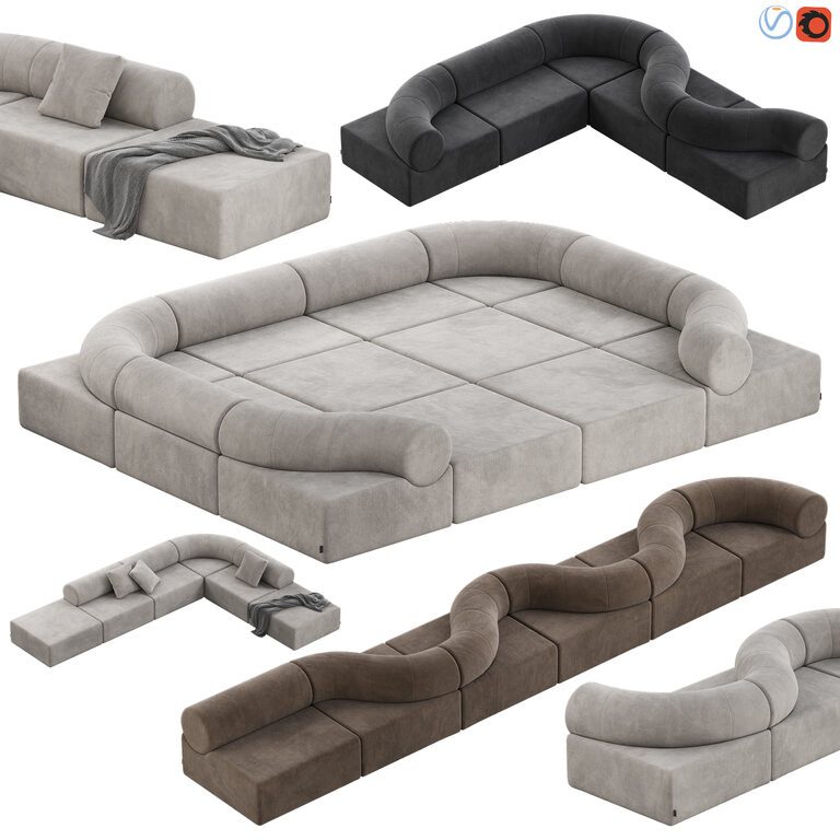Pipeline Sofa by Derlot (394690) 3D model - Download 3D model Pipeline ...