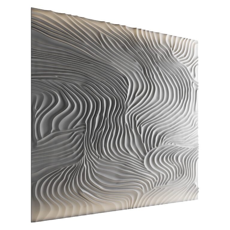 Wave decorative wall 11 (394765) 3D model - Download 3D model Wave ...