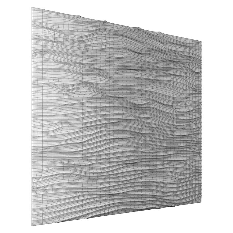 Wave decorative wall 16 (394770) 3D model - Download 3D model Wave ...
