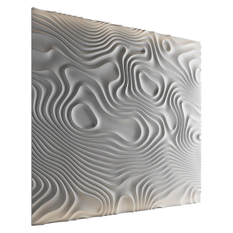Wave decorative wall 20 (394774) 3D model - Download 3D model Wave ...