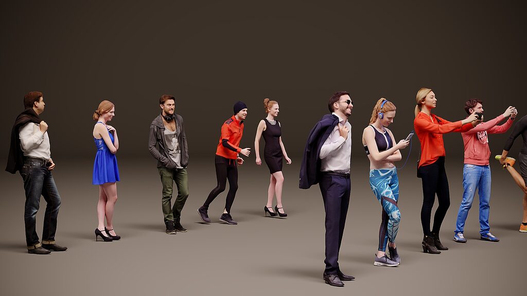 Collection of people 03 (394797) 3D model - Download 3D model ...