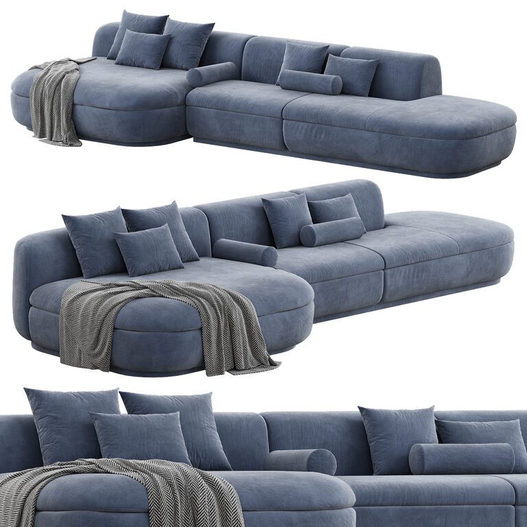 Baxter Piaf Sofa Set 2 (394810) 3D model - Download 3D model Baxter ...