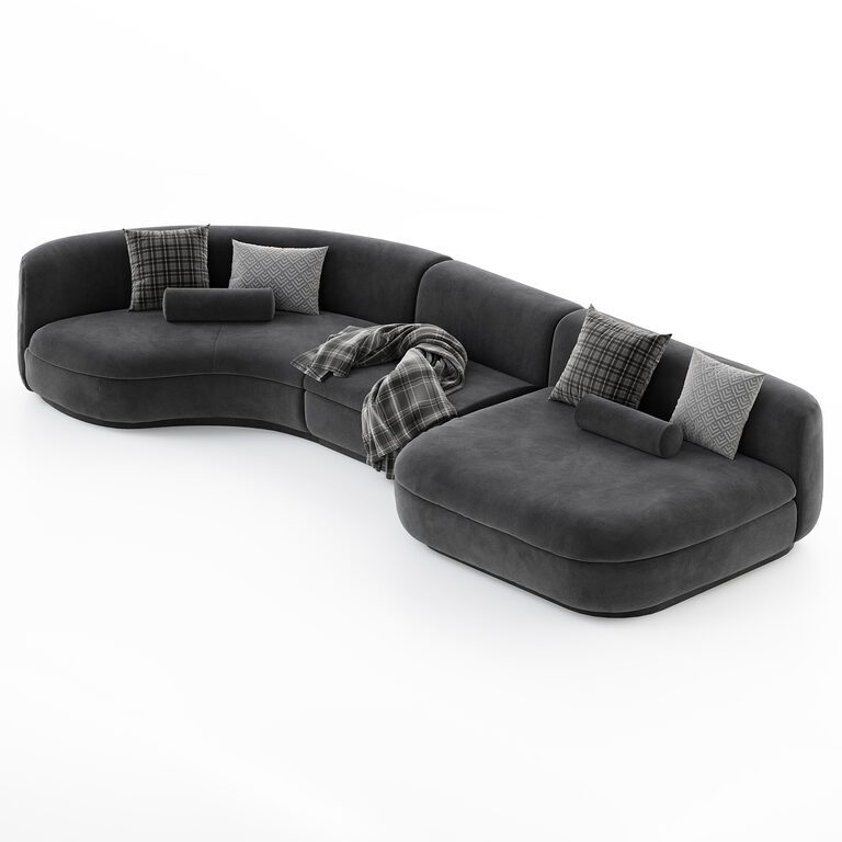 Baxter Piaf Sofa Set 4 (394820) 3D model - Download 3D model Baxter ...