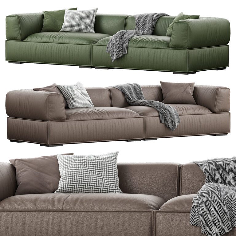 Voldemordo Tuxedo Arm Modular Sofa (394839) 3D model - Download 3D ...