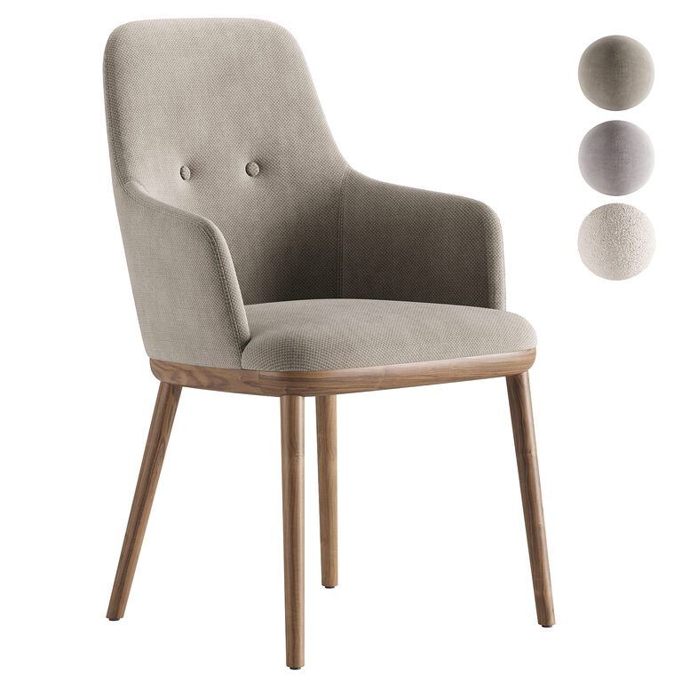 Connie Dining Chair by Porada (394844) 3D model - Download 3D model ...