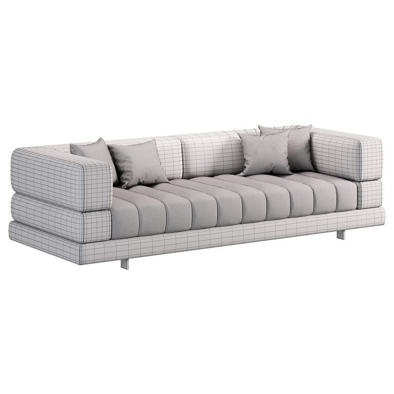Domus 4 Seater Sofa by Turri (395020) 3D model - Download 3D model ...