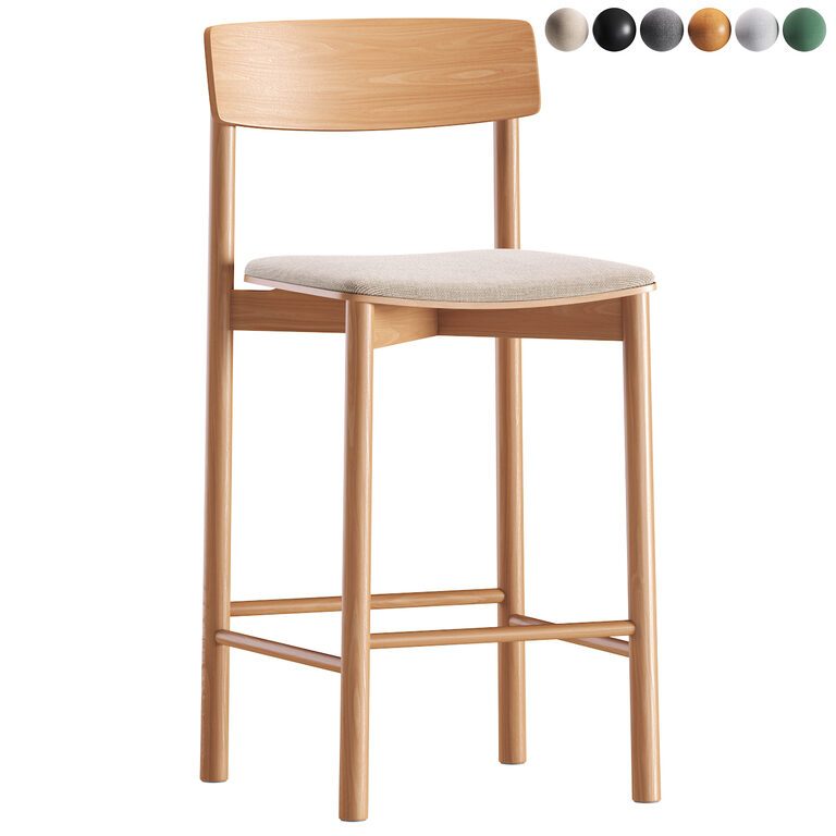 Kelton half bar stool (395111) 3D model - Download 3D model Kelton half ...