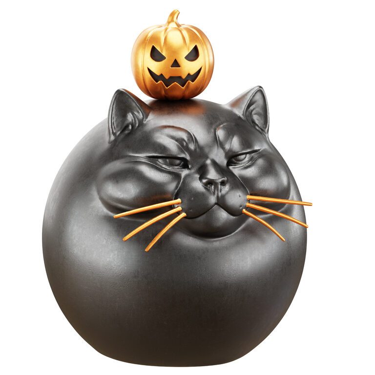 Jack o Lantern and the Black Cat (395330) 3D model - Download 3D model ...