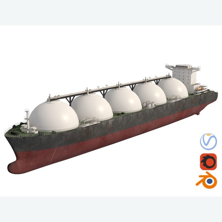 LNG Tanker Cargo Gas Carrier ship (395431) 3D model - Download 3D model ...