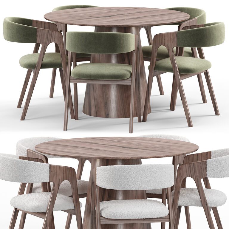 Diren Chair and Lori table (395537) 3D model - Download 3D model Diren ...