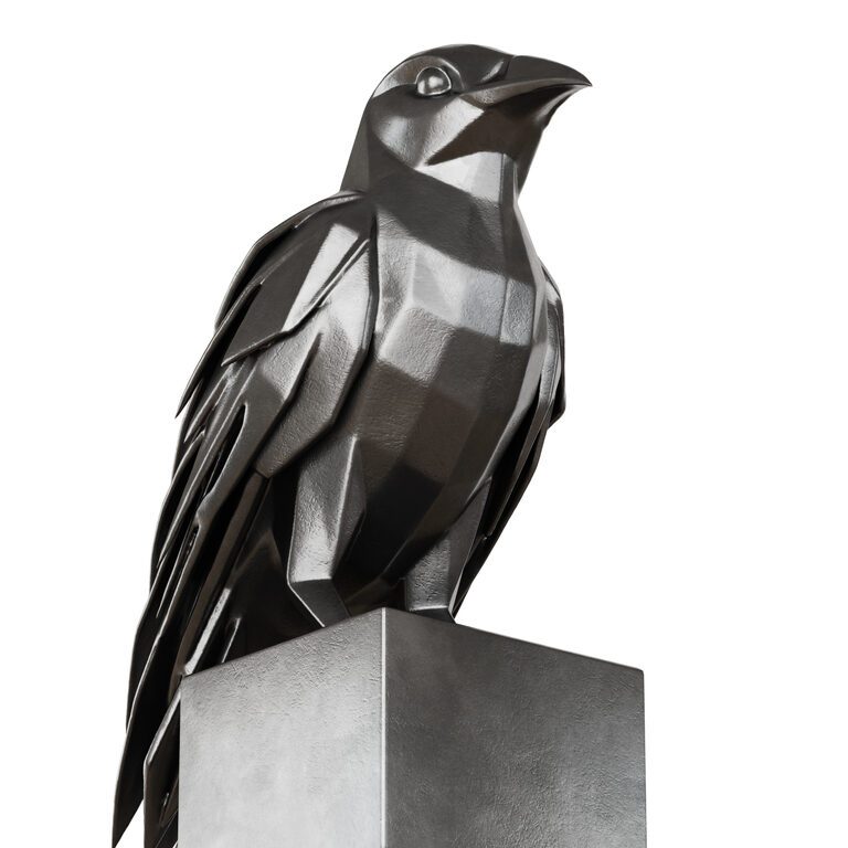 Metal sculpture of a crow (395593) 3D model - Download 3D model Metal ...