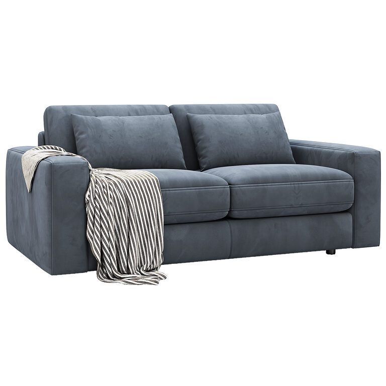 Kipton Wide Arm Nubuck Leather Sofa 211 By Arhaus (395725) 3D model ...