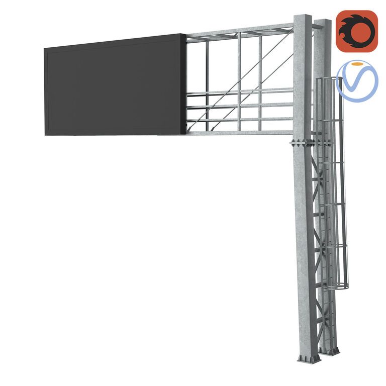 Road infrastructure led panel sign info table (395727) 3D model ...