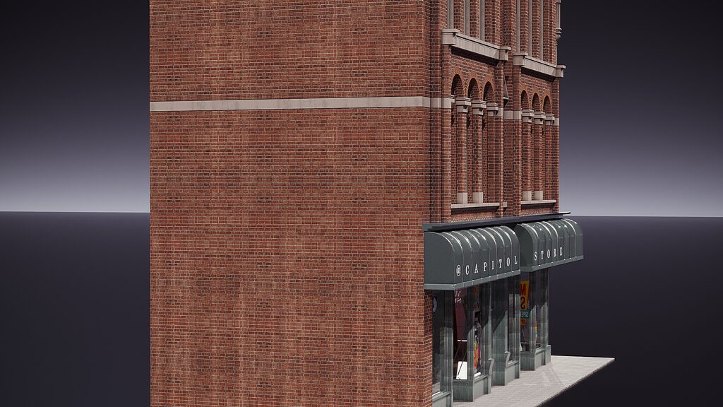 Brick building (395938) 3D model - Download 3D model Brick building ...