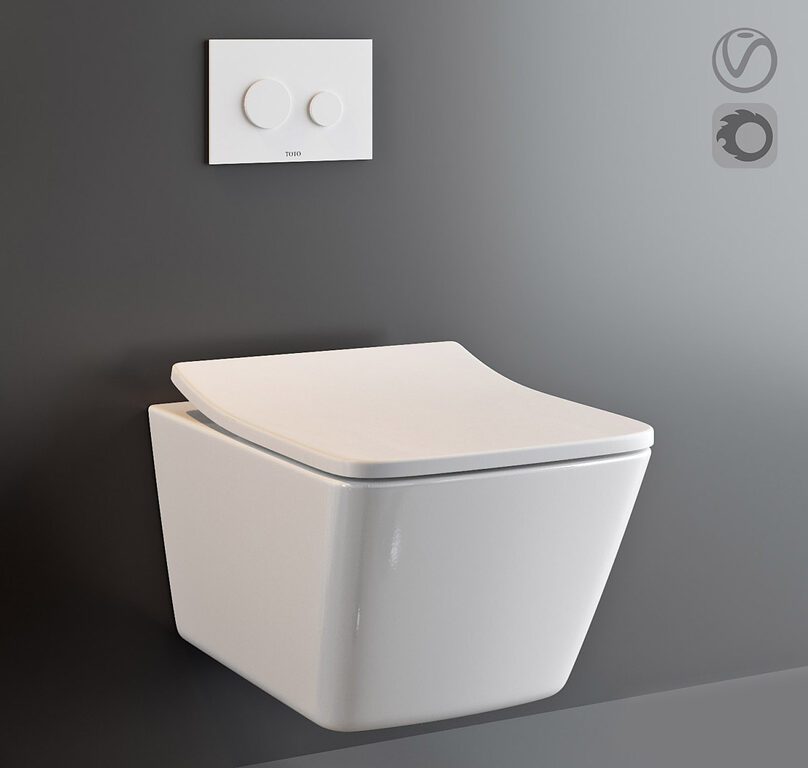TOTO toilet SP series (395974) 3D model - Download 3D model TOTO toilet ...