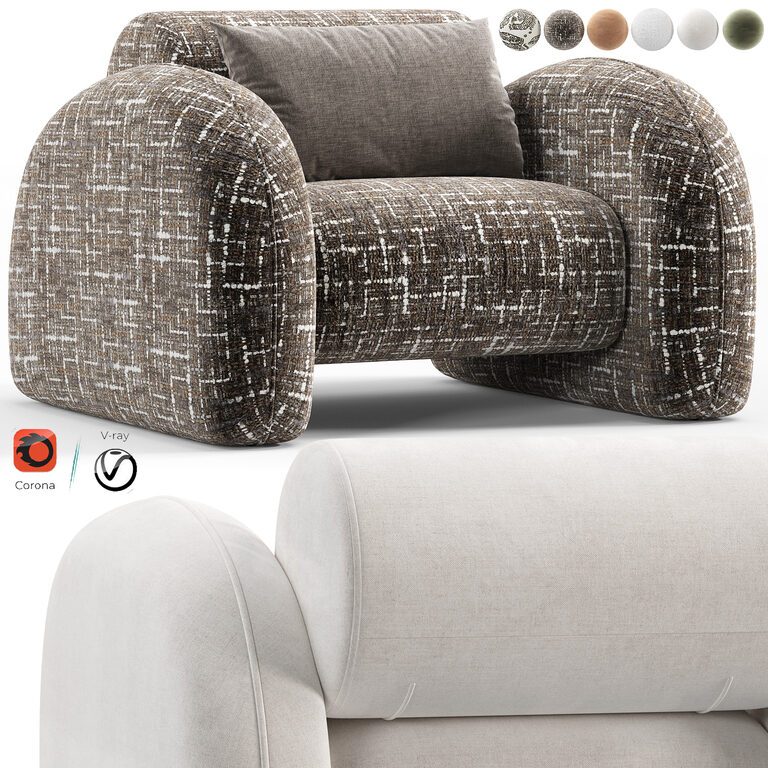 Dango Armchair (396123) 3D model - Download 3D model Dango Armchair ...