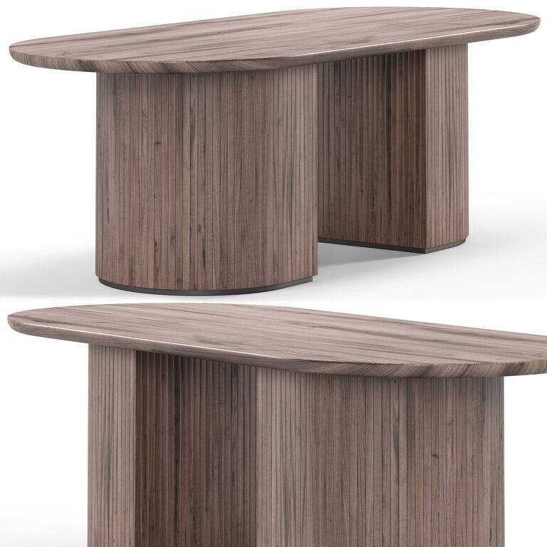 RIMO chair and GUBI Moon Elliptical Dining Table (396127) 3D model ...