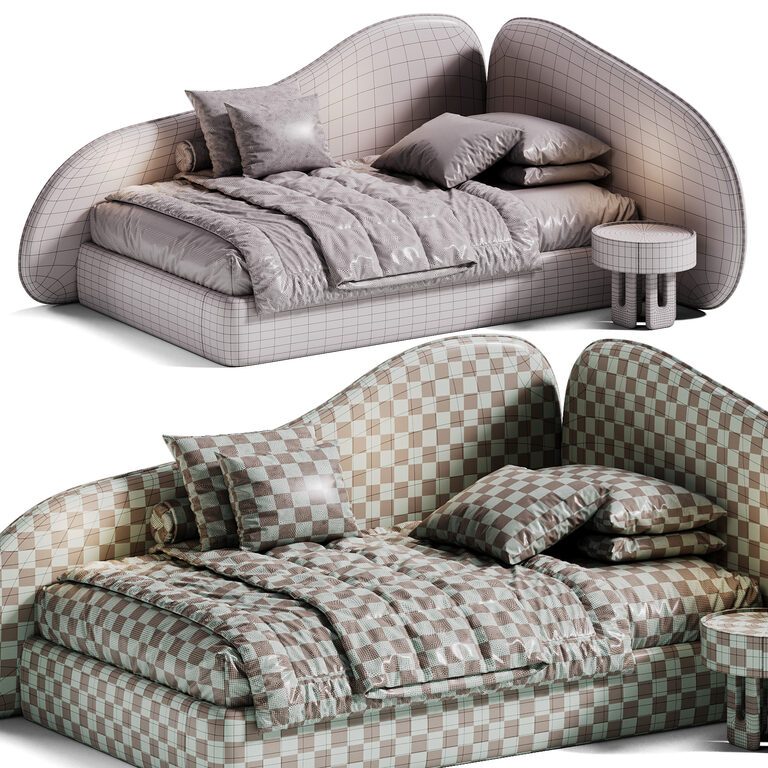Charlie corner bed (396510) 3D model - Download 3D model Charlie corner ...