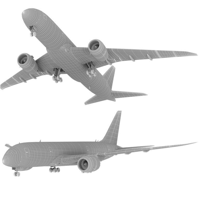 Airplane 3D models - Type of airplane: passenger plane | 3d-baza.com