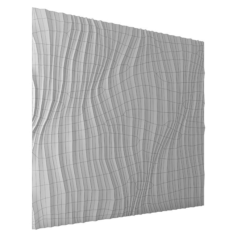 Wave decorative wall 23 (397351) 3D model - Download 3D model Wave ...
