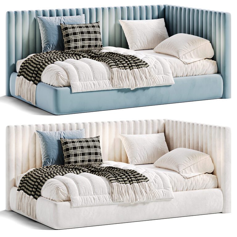 Denny kids corner bed narrow panels (397538) 3D model - Download 3D ...