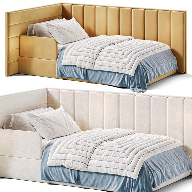 Corner bed Bonpari kids (397539) 3D model - Download 3D model Corner ...